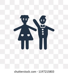 children vector icon isolated on transparent Stock Vector (Royalty Free ...