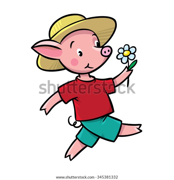 Children Vector Illustration Walking Little Funny Stock Vector (Royalty ...