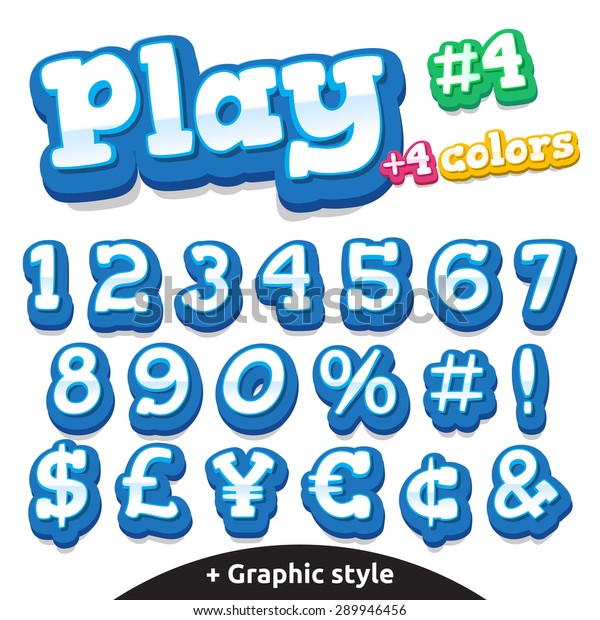 Children Video Game Letters Vector Cute Stock Vector (Royalty Free ...