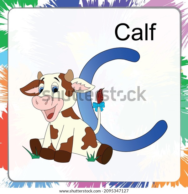 Childrens Alphabet Animals Letter C Calf Stock Vector (Royalty Free ...