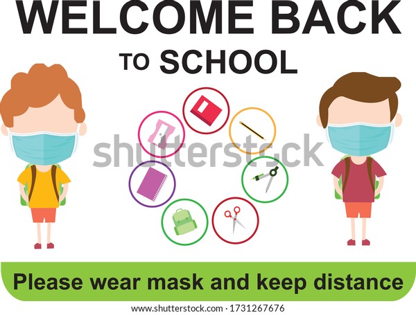 Children's cartoons welcome back to school, keep their distance and ...