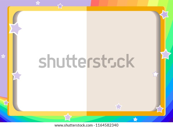 Childrens Frame Open Book Rainbow Sky 库存矢量图（免版税）1164582340 | Shutterstock