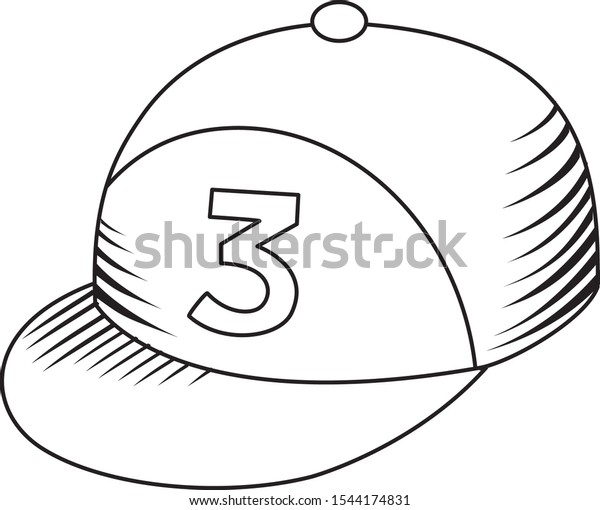 Childrens Hat Hand Drawn Sketch Isolated Stock Vector (Royalty Free ...