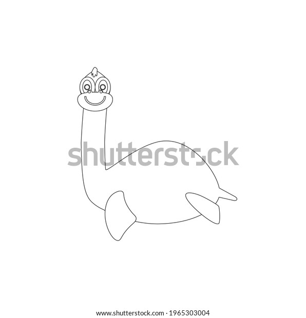 Childrens Illustration Loch Ness Monster Nessie Stock Vector (Royalty ...