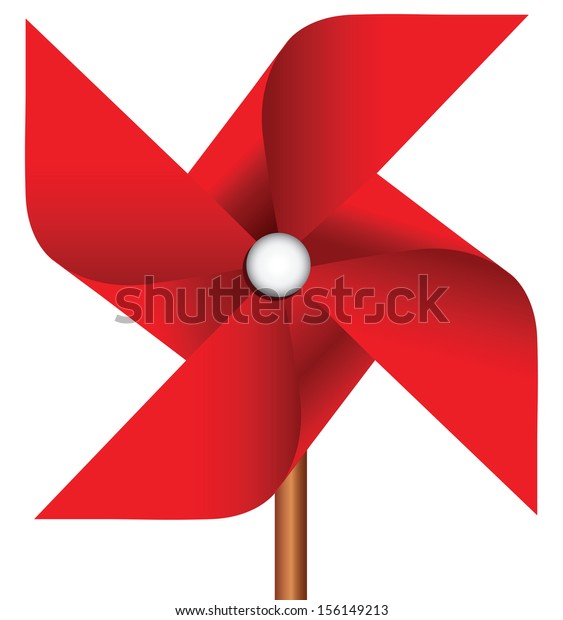 Childrens Toy Pinwheel Propeller Vector Illustration Stock Vector ...