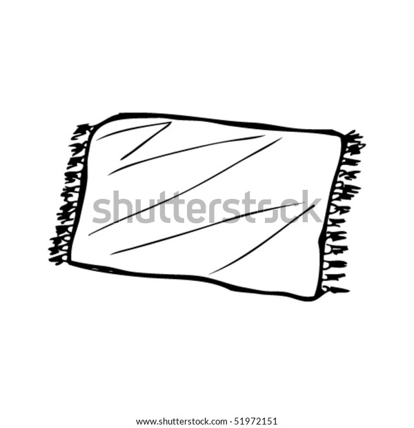 Childs Drawing Flying Carpet Stock Vector (Royalty Free) 51972151
