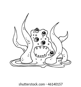 Cartoon Hideous Monster Stock Illustration 96847795