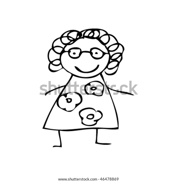 dibujo de un nan para niños: vector de stock (libre de regalías ...