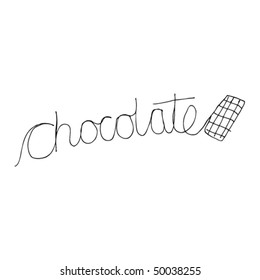 Childs Drawing Word Chocolate Stock Vector (Royalty Free) 50038255 ...