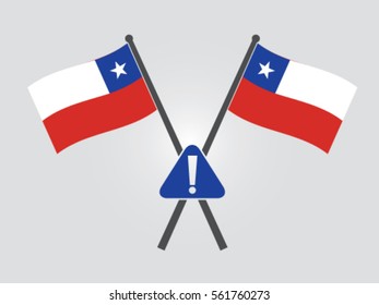 Chile Emblem Warning Sign Stock Vector (Royalty Free) 561760273 ...