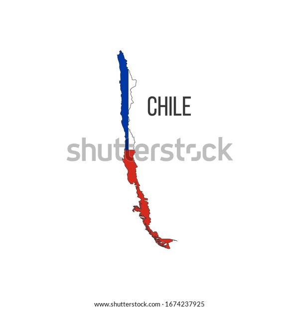 Chile Flag Map Flag Country Form 库存矢量图（免版税）1674237925 | Shutterstock
