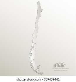 Chile Map Card Paper 3d Natural Stock Vector (Royalty Free) 789439441 ...