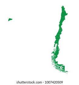 Chile Map Isolated On Transparent Backgroundtransparent Stock Vector ...