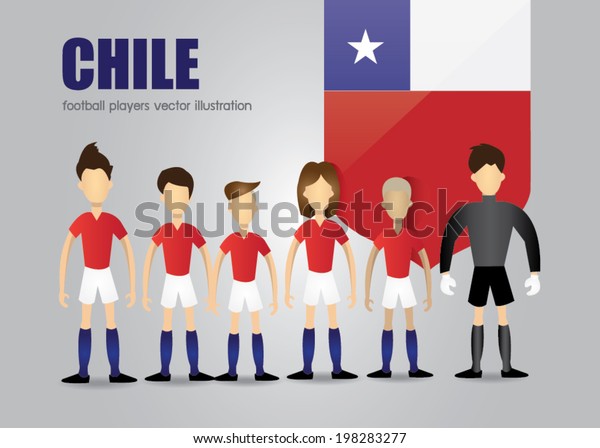 Chile Soccer Team Character Vector Illustration Stock Vector (Royalty ...
