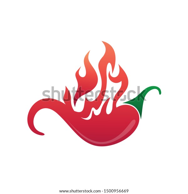 Chili Fire Logo Design Vector Stock Vector (Royalty Free) 1500956669 ...