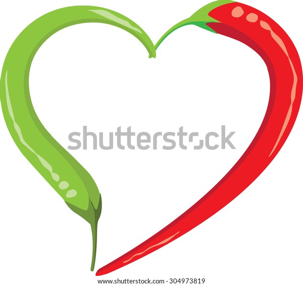 Chili Heart Shape Icon Stock Vector (Royalty Free) 304973819 | Shutterstock