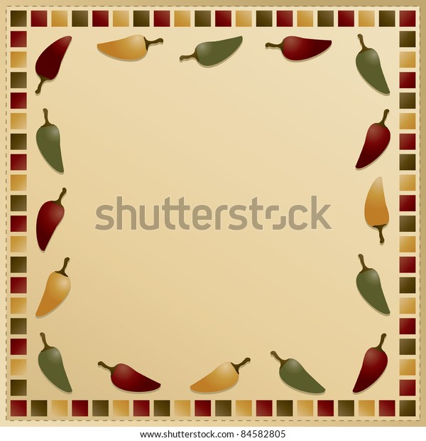 Chili Pepper Frame Background Ready Your Stock Vector (Royalty Free ...