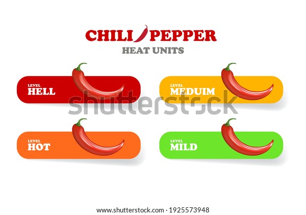 Chili Pepper Heat Unit Scale Measurement: เวกเตอร์สต็อก (ปลอดค่า ...