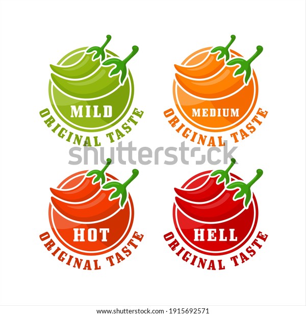 Chili Peppers Taste Level Vector Design Stock Vector (Royalty Free ...