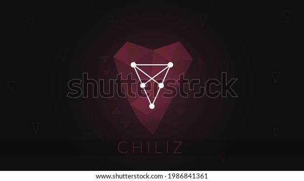 Chiliz Cryptocurrency Colorful Gradient Logo Polygonal Stock Vector ...