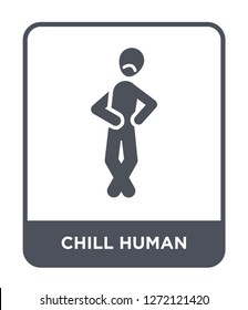 Chill Human Icon Vector On White Stock Vector (Royalty Free) 1272121420
