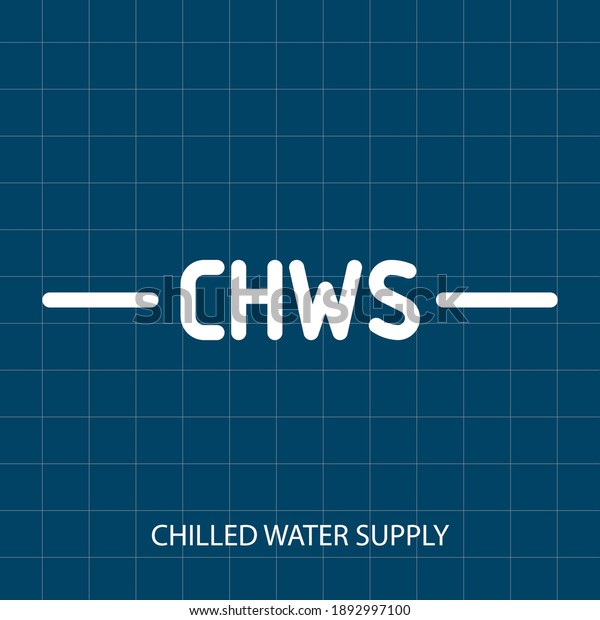 Chilled Water Supply Vector Symbol Pumping Stock Vector (Royalty Free ...