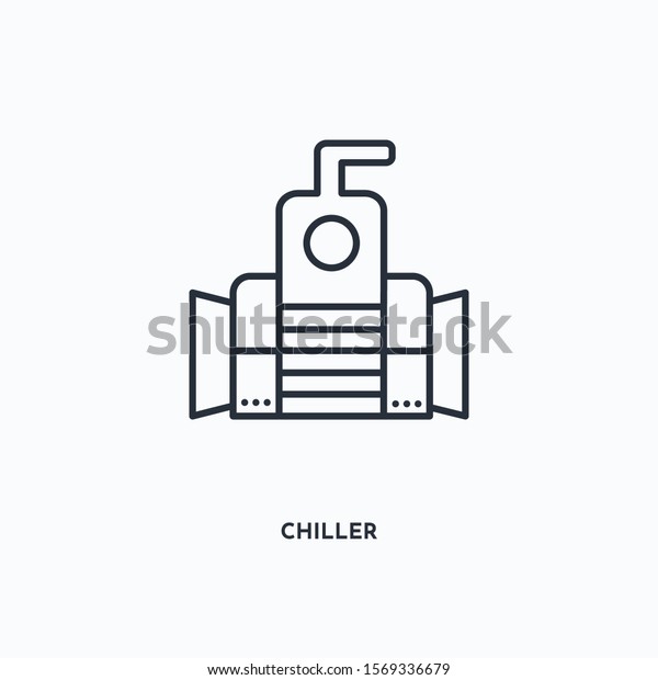 Chiller Outline Icon Simple Linear Element Stock Vector (Royalty Free ...