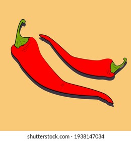 Chilli Hand Drawing Symbol Icon Outline Stock Vector (Royalty Free ...