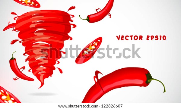 Chilli Juicy Twister Stock Vector (Royalty Free) 122826607 | Shutterstock