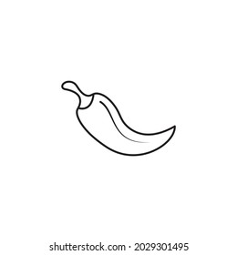 Chilli Line Art Editable Strokes Stock Vector (Royalty Free) 2029301495 ...