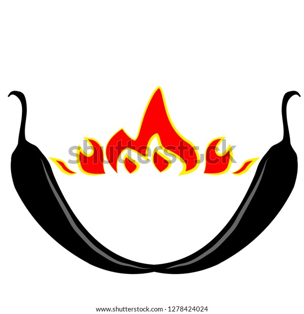 Chilli Pepper Icon Red Fire Stock Vector (Royalty Free) 1278424024 ...