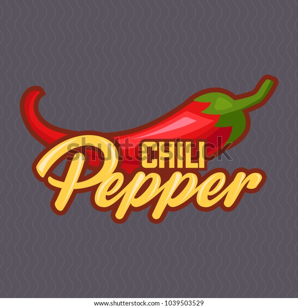 Chilli Pepper Logo Food Label Sticker Stock Vector (Royalty Free ...