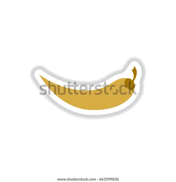 Chilli Pepper Vector Illustration Sticker Stock Vector (Royalty Free ...