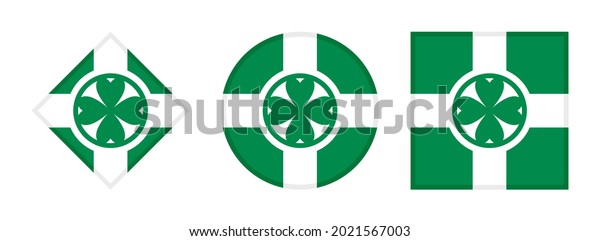 Chilliwack Flag Icon Set Isolated On Stock Vector (Royalty Free ...