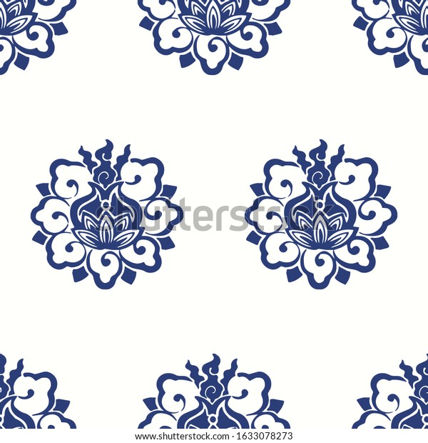 China Blue Lotus Mascot Vector Abstract Stock Vector (Royalty Free ...