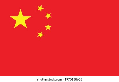 China Flag Official Colors Proportion Correctly Stock Vector (Royalty ...