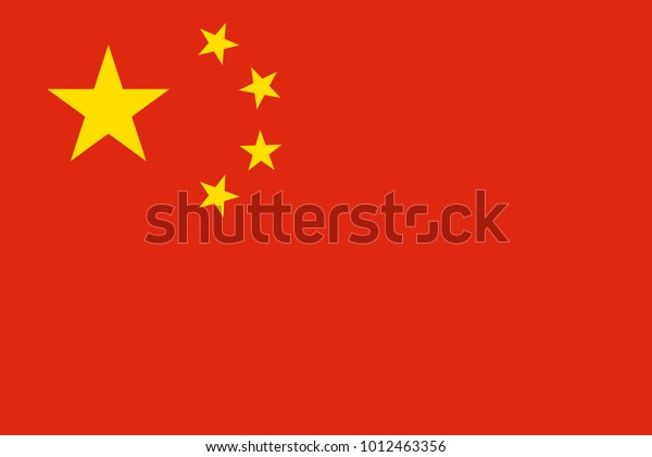 China Flag Official Colors Proportion Correctly Stock Vector (Royalty ...