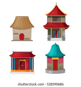China House Design Collection Set Vector Stock Vector (Royalty Free ...