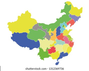 China Map Drawing China Region Provinces Stock Vector (Royalty Free ...