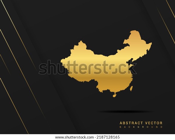 China Map Gold Gradient Style Vector Stock Vector (Royalty Free ...