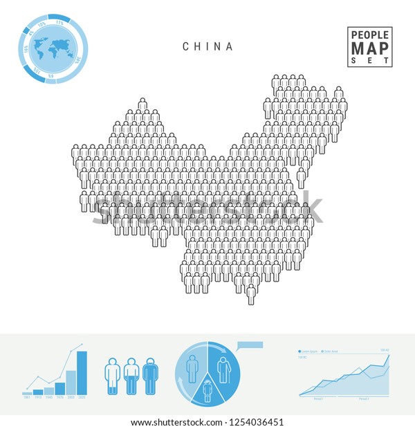 China People Icon Map People Crowd 库存矢量图（免版税）1254036451 | Shutterstock