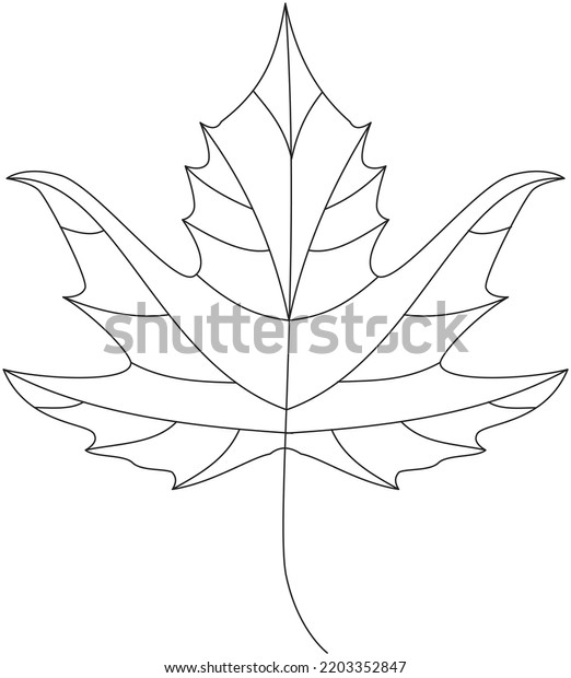 Chinar Leaf Vector Icon Black White Stock Vector Royalty Free 2203352847 Shutterstock