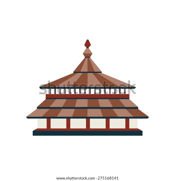 Chinese Building Icon Stock Vector (Royalty Free) 275168141 | Shutterstock