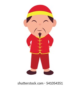 Chinese Cartoon Character Isolated Stock Vector (Royalty Free ...
