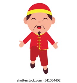 Chinese Cartoon Character Isolated Stock Vector (Royalty Free ...