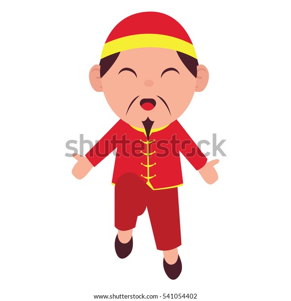 Chinese cartoon character isolated