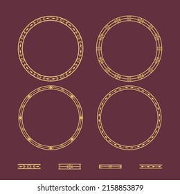 Chinese Circle Frame Chinese Culture Elements Stock Vector (Royalty ...