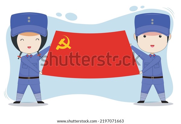 Chinese Communist Army Cartoon Vector: เวกเตอร์สต็อก (ปลอดค่าลิขสิทธิ์ ...