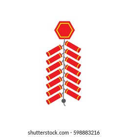 Chinese Firecrackers Stock Vector (Royalty Free) 598883216 | Shutterstock