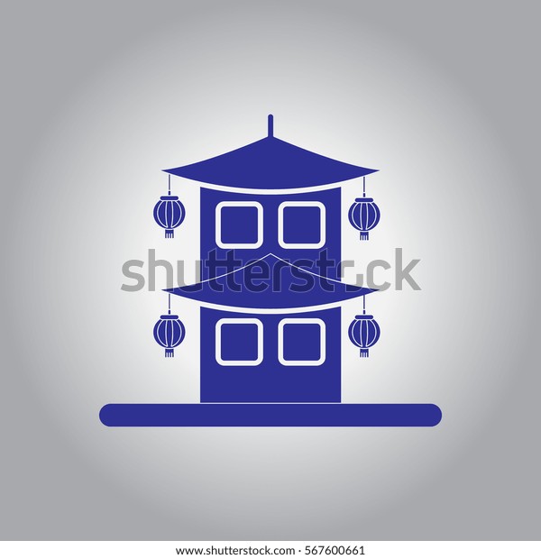 Chinese House Vector Illustration Chinese New Stock Vector (Royalty ...